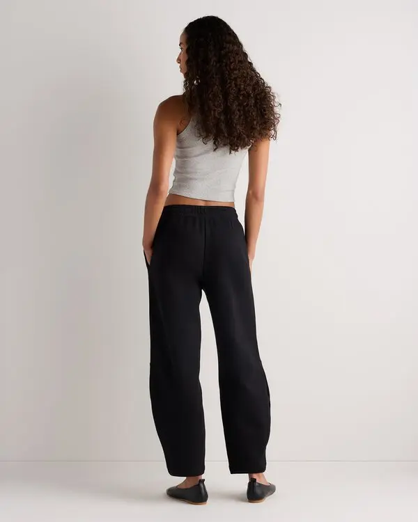 Quince Everyday Fleece Barrel Sweatpants - Black