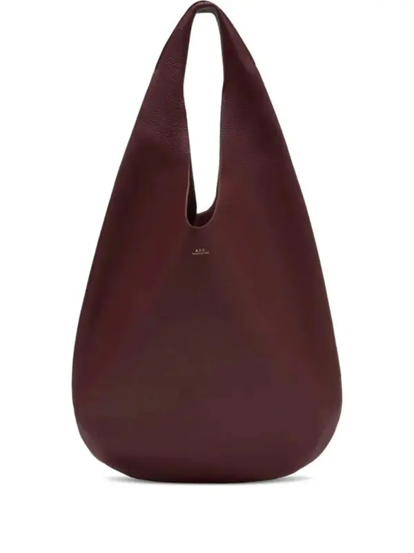 A.p.c. Cowskin Leather Shoulder Bag With Textured Finish