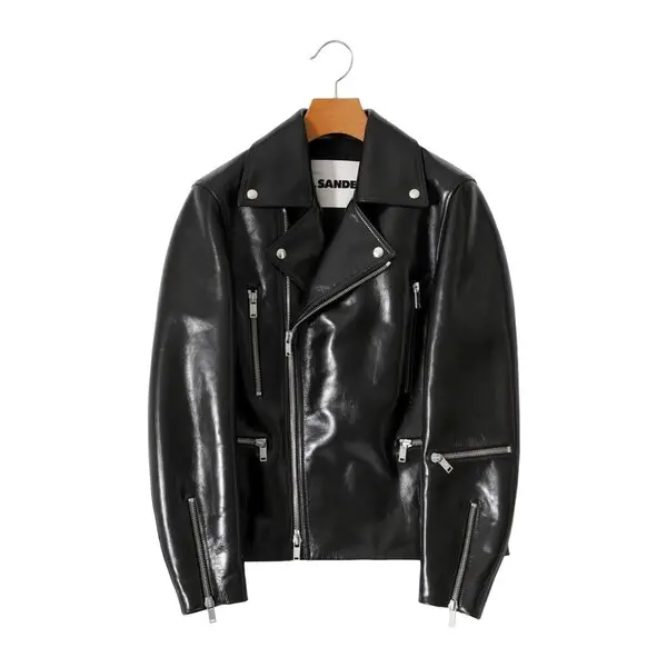 JIL SANDER Leather Biker Jacket