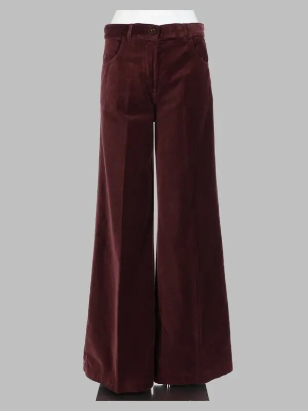 Aspesi Wide-leg Velvet Trousers