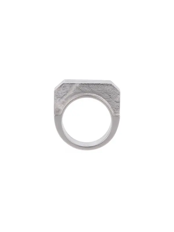 Rick Owens Textured Square Signet Ring