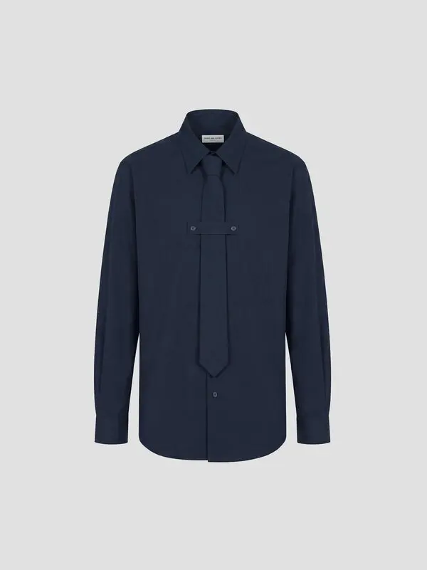 Dries Van Noten Cilian Cotton Shirt - Midnight
