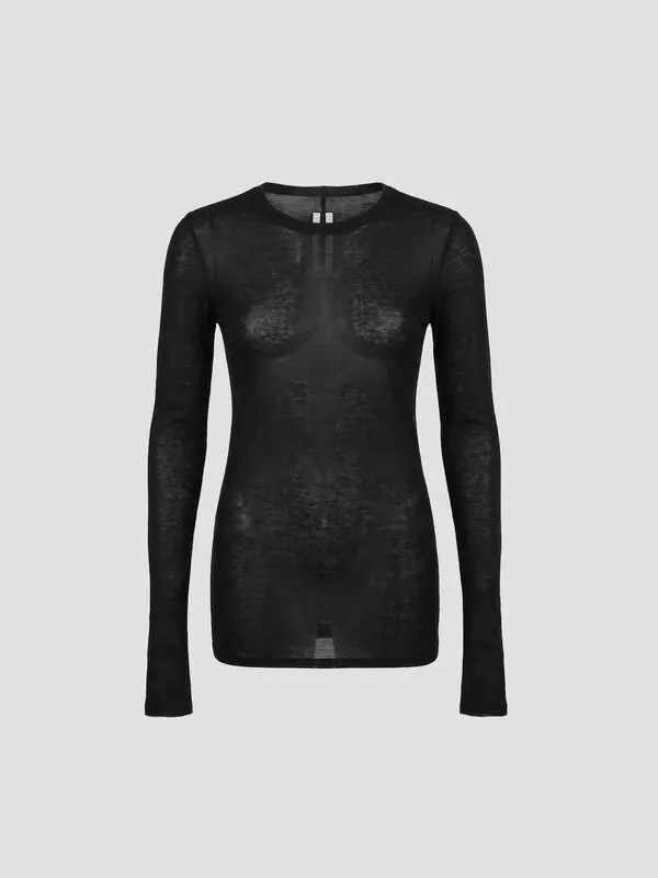 Rick Owens Long Sleeve Ribbed T-shirt - Black
