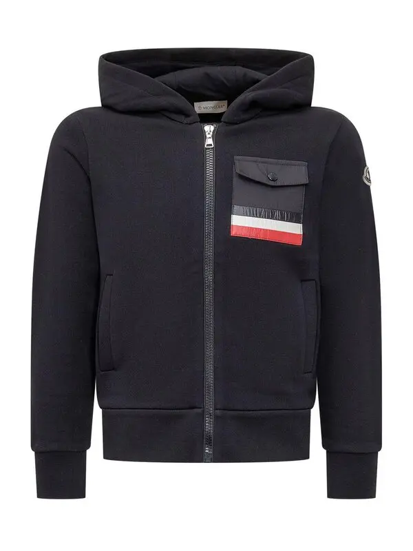 Moncler Zip-up Hoodie With Patch Pocket