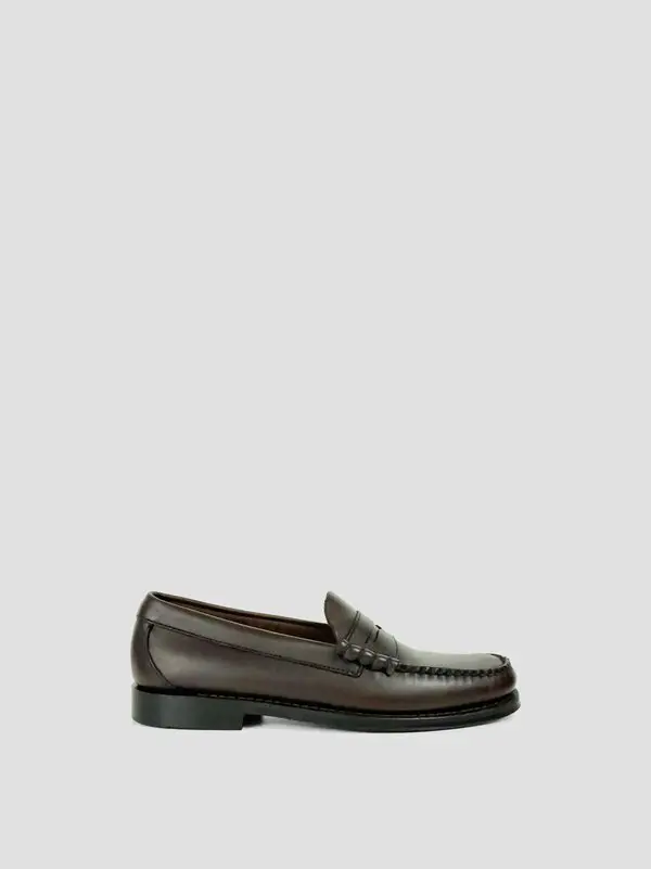 G.H. BASS & CO. Larson Heritage Loafers In Cow Leather With Rubber Sole - Chocolate Leather