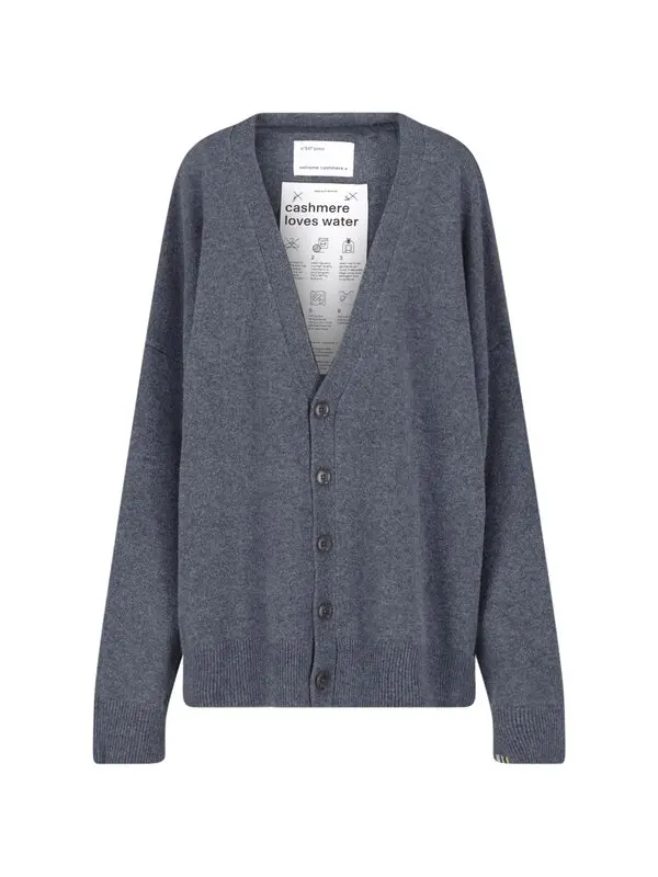 Extreme Cashmere V-neck Button-front Cardigan - Grey