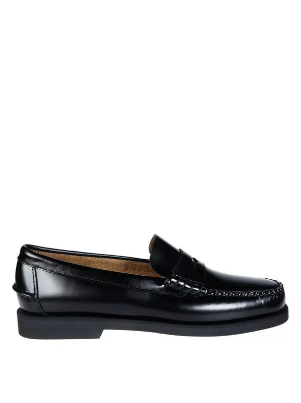 SEBAGO Leather Penny Loafers - Nero