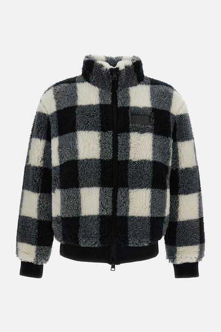 Givenchy Checked Fleece Zip-up Bomber Jacket