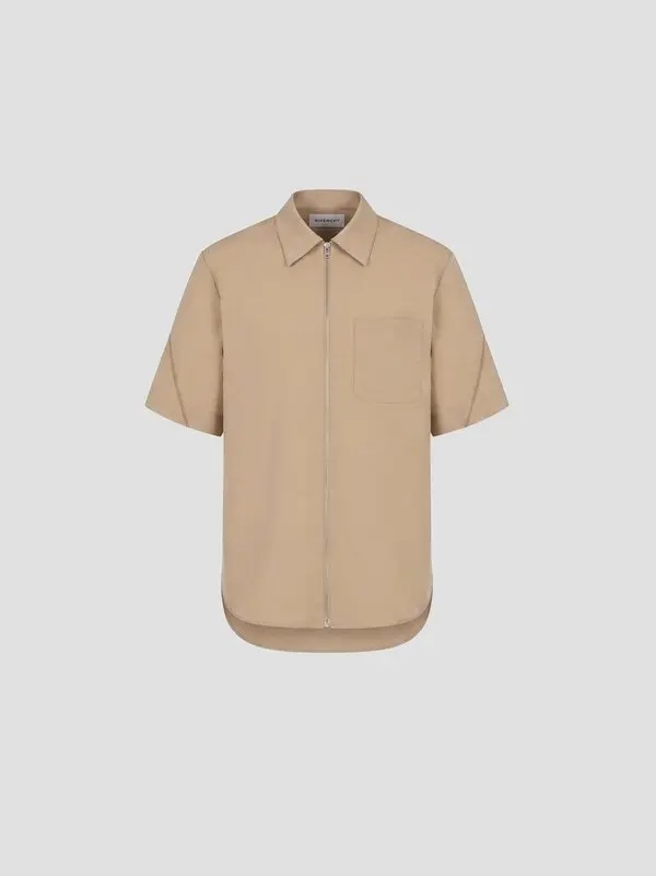 Givenchy Short Sleeve Zip-up Shirt