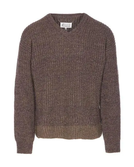 MAISON MARGIELA V-neck Knit Top
