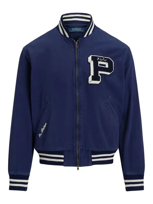 Ralph Lauren Polo Varsity Bomber Jacket With Appliqué Detail - Navy
