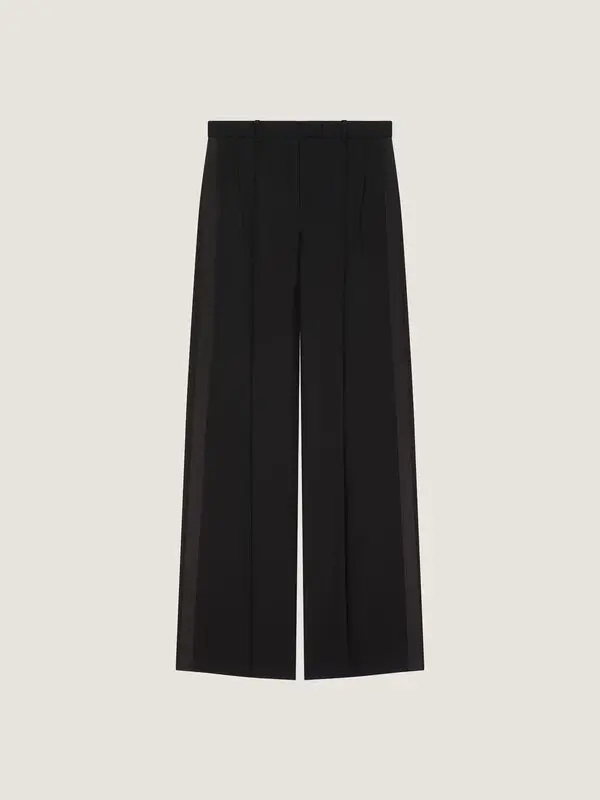 Givenchy Tuxedo Double Pleat Trousers - Black