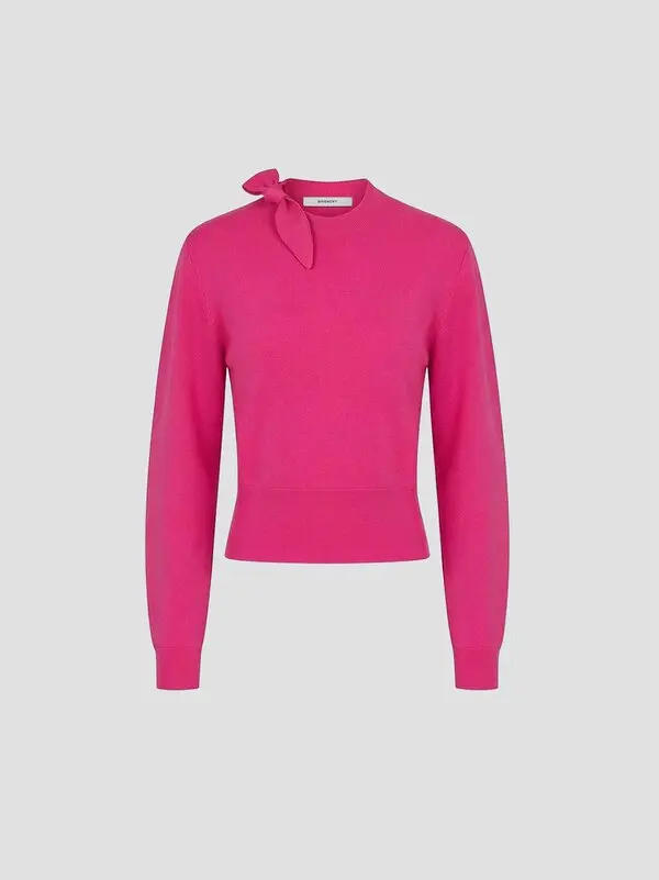 Givenchy Mini Sweater With Bow Detail - Fuchsia
