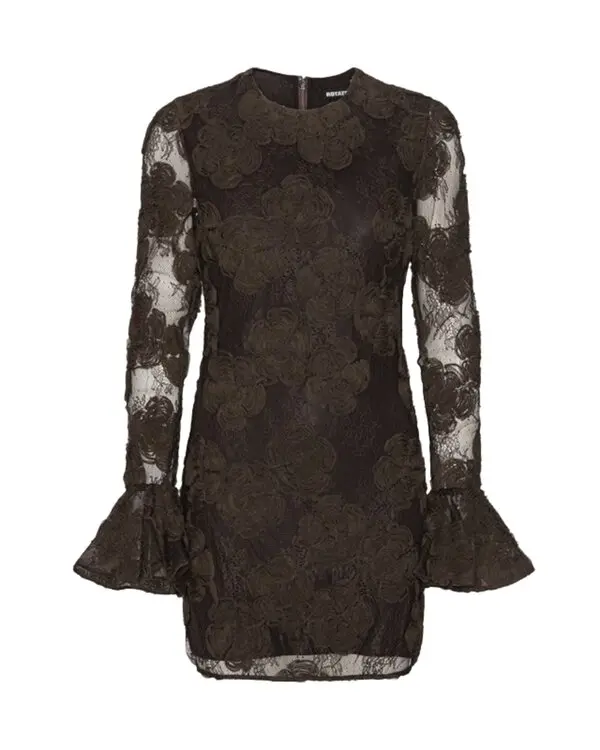 ROTATE BY BIRGER CHRISTENSEN Floral Lace Long Sleeve Mini Dress - Molé