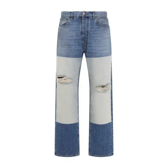MAISON MARGIELA Color Block Distressed Jeans