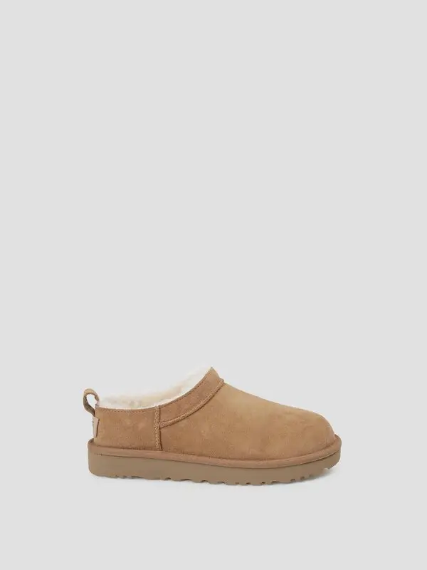 UGG Classic Micro Stained Leather Slippers - Chestnut