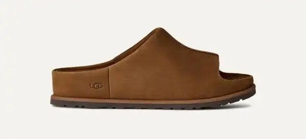 UGG Mini Leather Slip-on Casual Shoes - Dark Chestnut