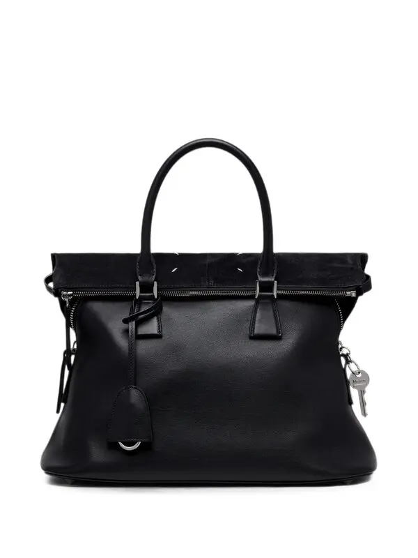 MAISON MARGIELA Calfskin Mini Top Handle Bag - Nero