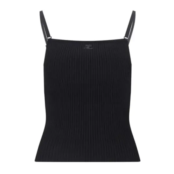 COURREGES Ribbed Waisted Tank Top - 9999