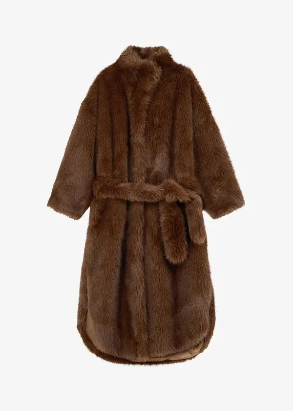 THE FRANKIE SHOP Ravello Faux Fur Robe Jacket