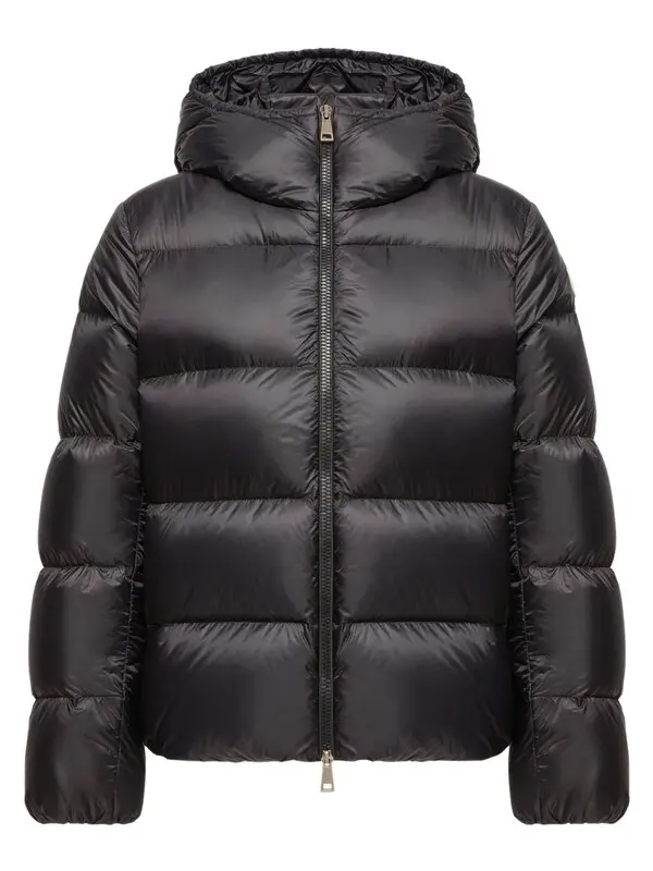 Moncler Down-filled Puffer Coat With Hood And Logo Patch
