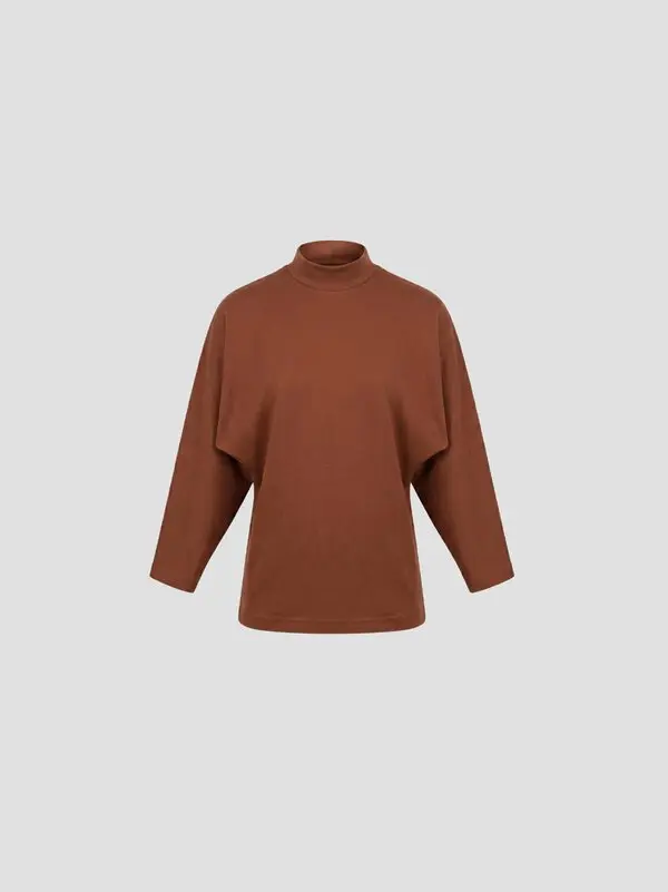 LAMIA LAGHA Organic Cotton Mini Turtleneck Tee
