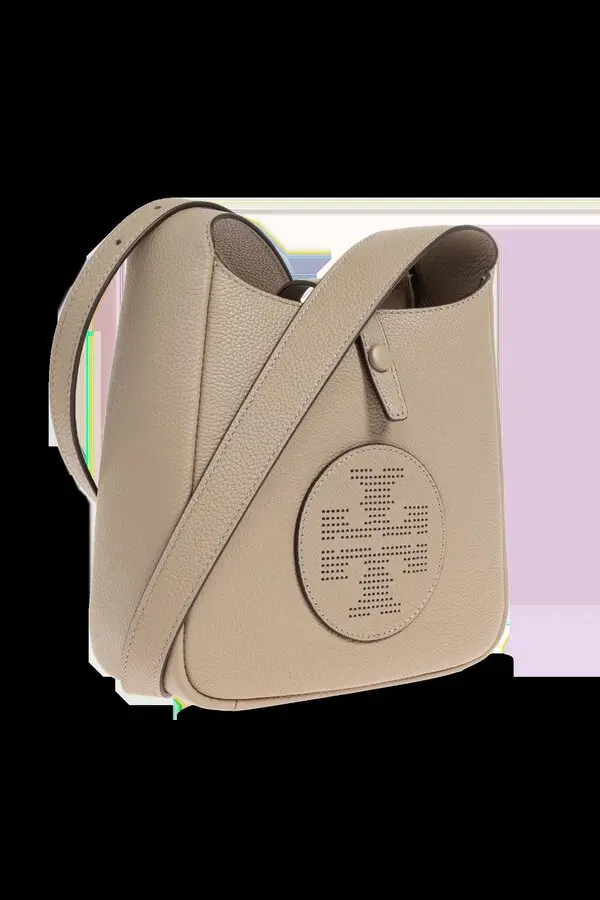Tory Burch Soft Leather Mini Shoulder Bag - Soft Cement