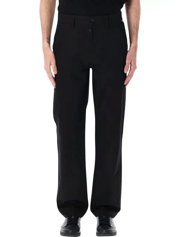 Burberry Cotton Twill Chino Trousers - Black