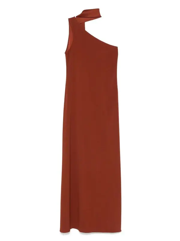 TALLER MARMO Asymmetrical One-shoulder Mini Dress - Marrone