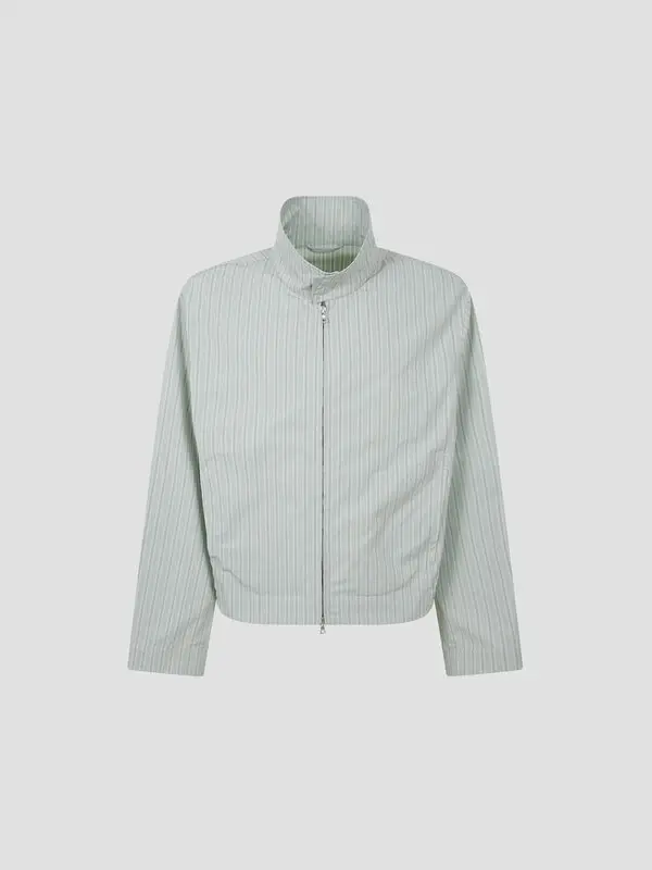 Dries Van Noten Zip-up Striped Cotton Jacket