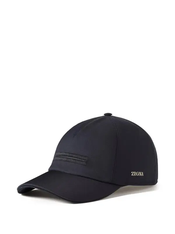 Zegna 232 Road Embroidered Baseball Cap With Elastic Back
