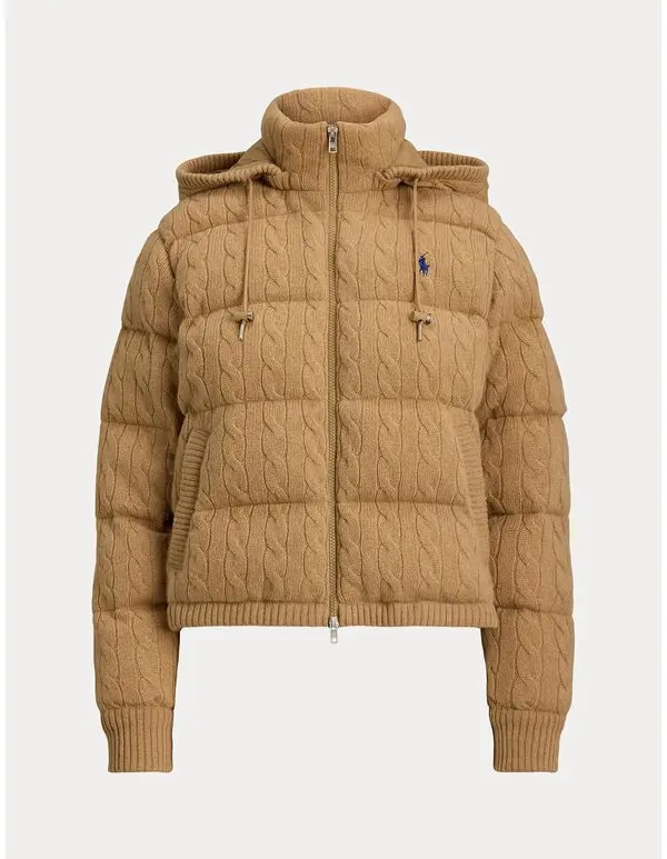 Polo Ralph Lauren Wool-cashmere Sweater-puffer Jacket - Medium Beige