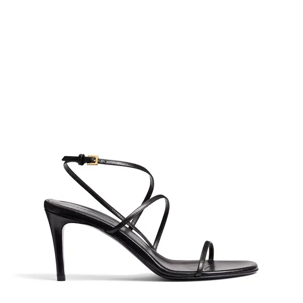 Khaite Loop Sandal 75" High Heel Sandals - Black
