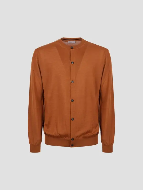 Herno Wool-silk Blend Cardigan - Rame