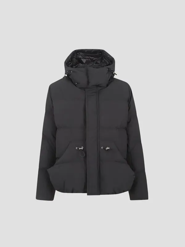 Sacai Quilted Drawstring Puffer Jacket - Black