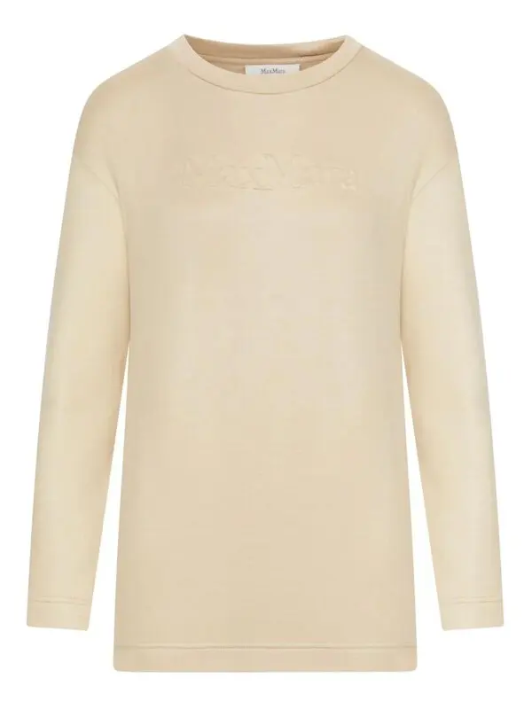 Max Mara Silk Blend Crew Neck Sweater - Caramel