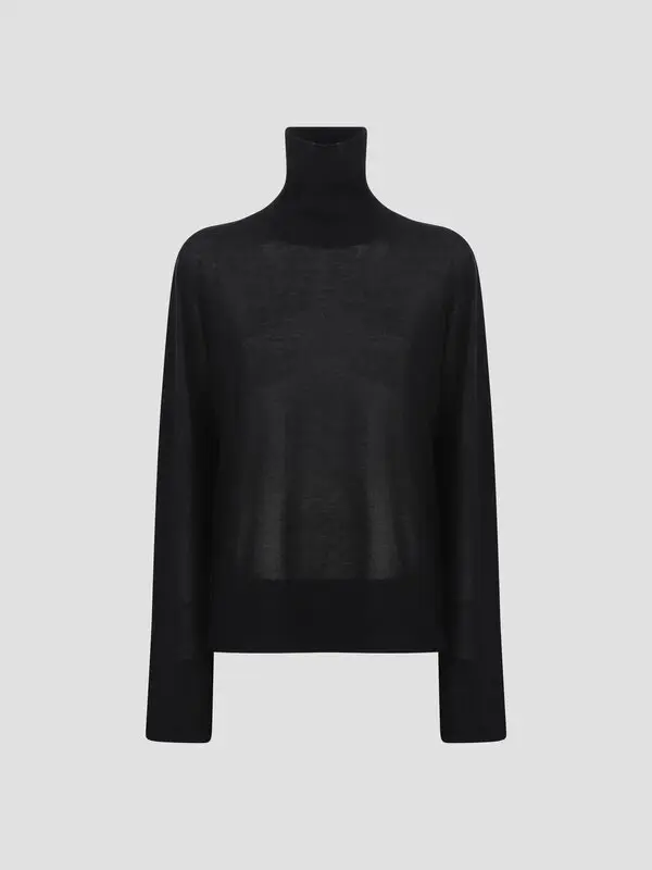 TOTEME Slit Sleeve Turtleneck Sweater
