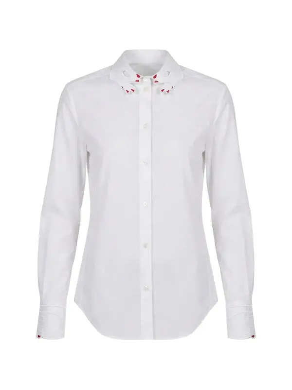 Vivetta Hands Embroidered Mini Shirt In Poplin