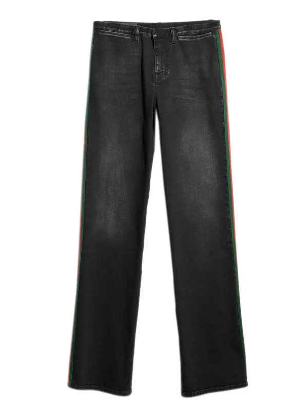 Gucci Straight-leg Jeans With Side Web Detail