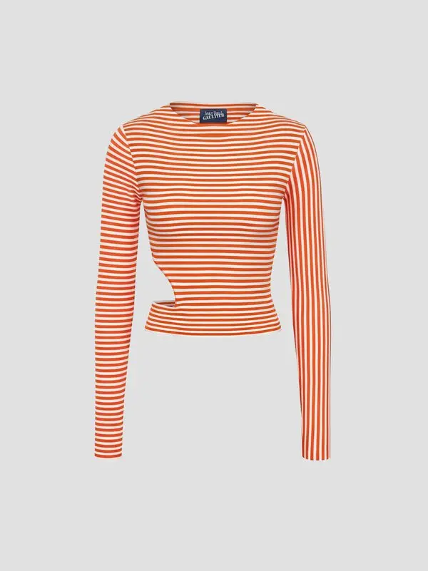 JEAN PAUL GAULTIER Extra Stretch Striped Bodysuit