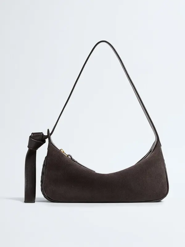 Bottega Veneta Intrecciato Nappa And Suede Leather Shoulder Bag - Marrone