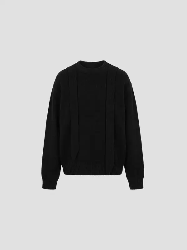 Sacai Wool Knit Pullover - Black