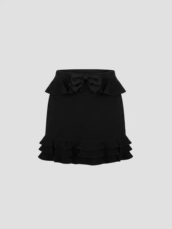 Valentino Garavani Couture Skirt With Bow And Ruffle Detail