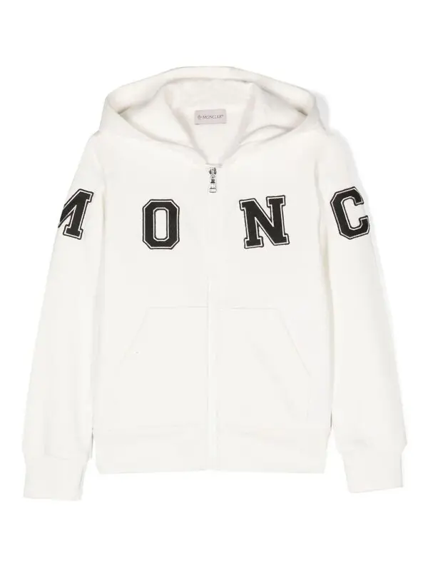 Moncler Full-zip Hooded Sweatshirt With Logo Detail