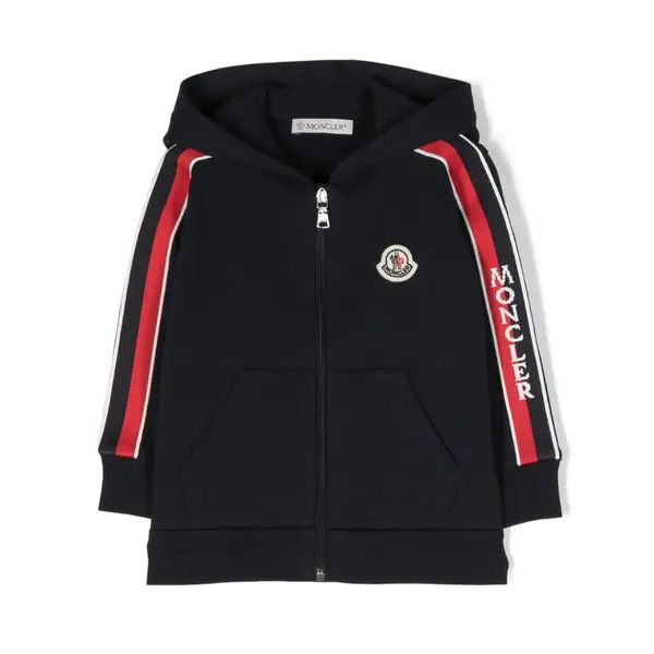 Moncler Logo Patch Zip-up Hoodie