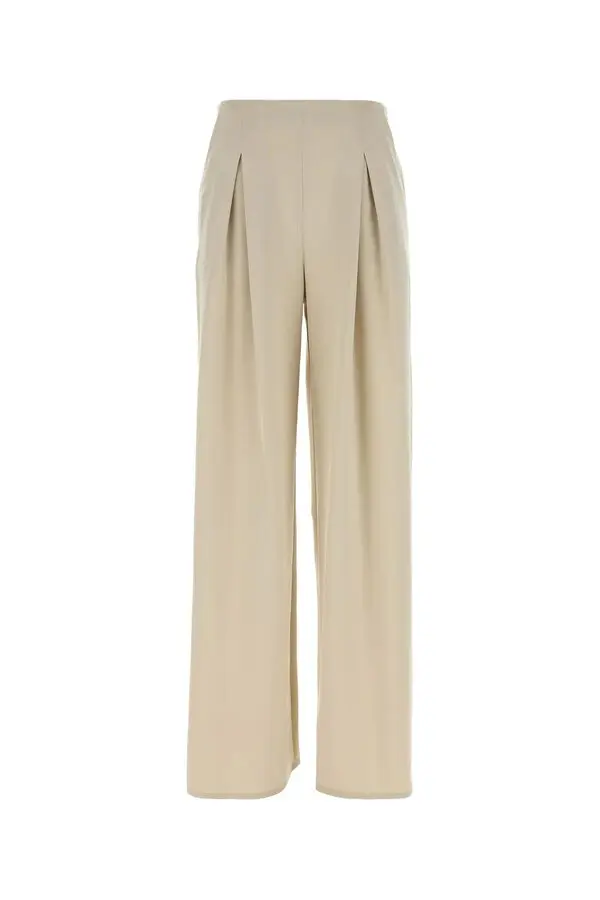 Max Mara Pleated Wide-leg Trousers - Sand