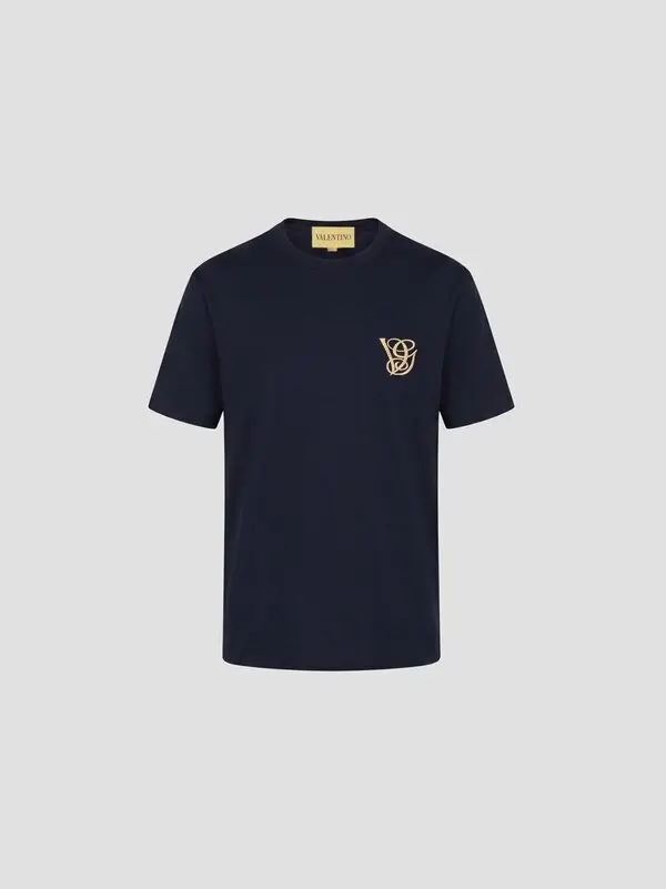 Valentino Garavani Embroidered Graphic T-shirt - Navy