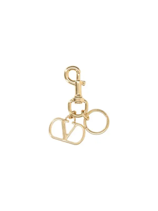 Valentino Garavani Logo Charm Keychain - Gold