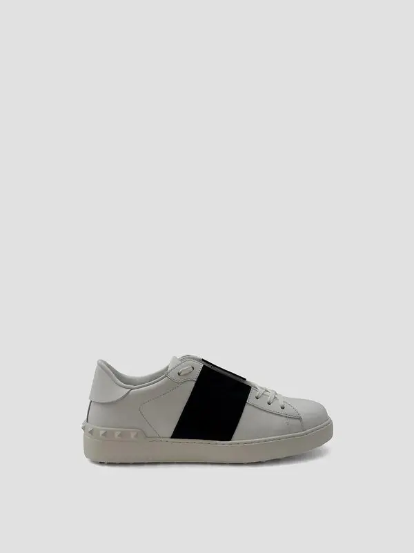 Valentino Garavani Leather Sneakers With Studded Detail