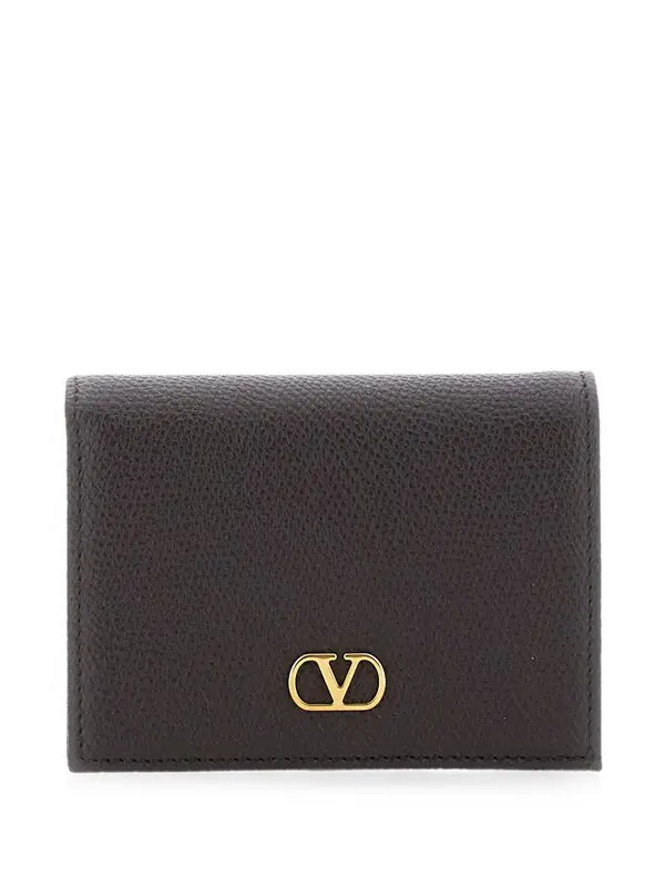 Valentino Garavani Vlogo Signature Flap Mini French Wallet - Ebonybrown